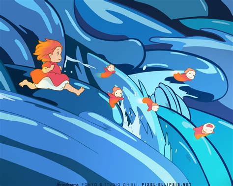 Ponyo Prachtige Tekenfilm Studio Ghibli Ghibli Art Studio Ghibli Art