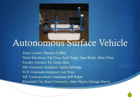 Ppt Autonomous Surface Vehicle Powerpoint Presentation Free Download