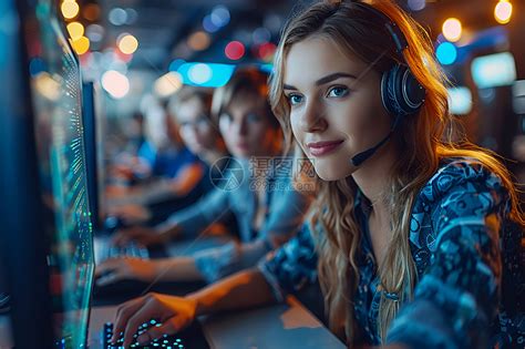 电脑前的女程序员高清图片下载 正版图片601258095 摄图网