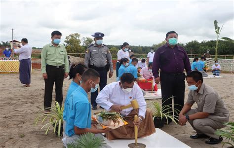 မွန်ပြည်နယ်အားကစားဥယျာဉ်၌ အားကစားရုံဆောက်လုပ်မည့် မြေနေရာ ပန္နက်တော်တင် မင်္ဂလာပြုလုပ် Myawady