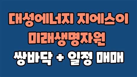 대성에너지 주가전망 지에스이 주가전망 쌍바닥매매 일정매매 미래생명자원 주가전망한일사료컴퍼니케이한국석유흥구석유중앙에너비스흥아해운stx그린로지스대한해운