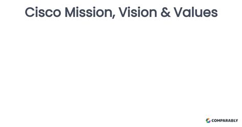 Cisco Mission Vision Values Comparably