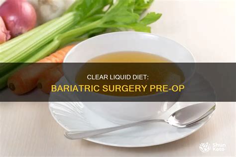 Clear Liquid Diet Bariatric Surgery Pre Op Shunketo