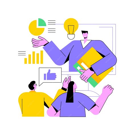 관리자 워크샵 추상 개념 벡터 일러스트 레이 션 프리미엄 벡터