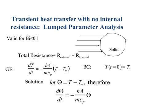 Heat Transfer Lumped Parameter Analysis PPT