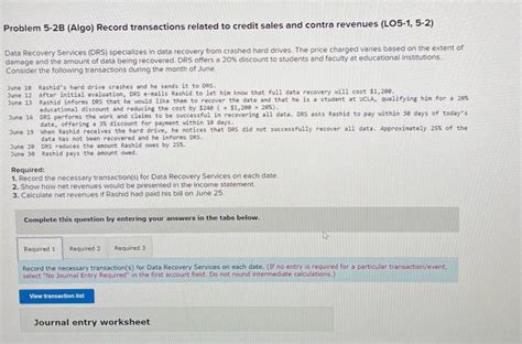 Solved Problem 5 2b Algo Record Transactions Related To
