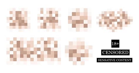 Censor Blur Effect Texture Isolated On Transparent Background Blurry Pixel Color Censorship