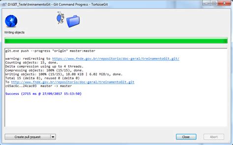 Atualizar um documento funções Commit Commit Push e Push Fundo Nacional de