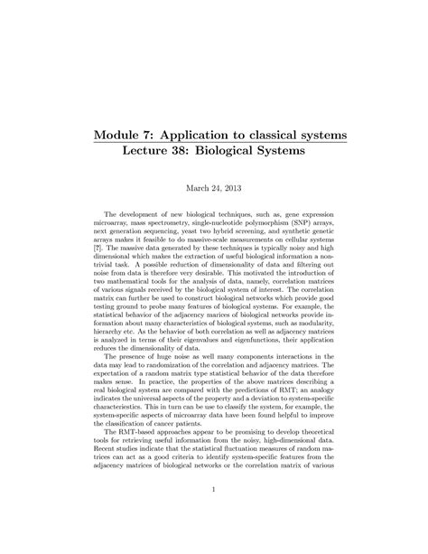 Lec 38 Science Is The Basis Of The Universe Module 7 Application To Classical Systems