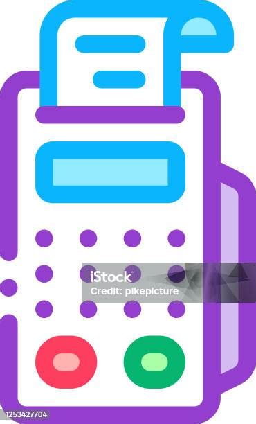 Pos 단말 인쇄 영수증 아이콘 벡터 개요 일러스트레이션 개체 그룹에 대한 스톡 벡터 아트 및 기타 이미지 개체 그룹 구매 금융 Istock