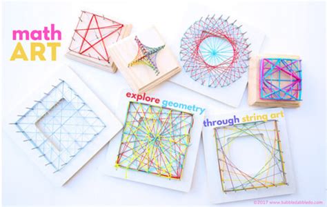 Math Art Idea Explore Geometry Through String Art Babble Dabble Do