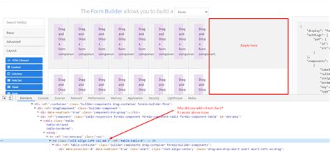Table Has Empty Space Issue Formio Formio Js GitHub