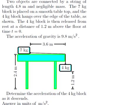 Solved Two Objects Are Connected By A String Of Length 48 M