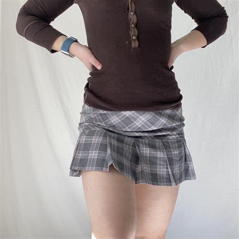 ⭐️adorable Pleated Gingham Mini Skirt •tracy Evans Depop