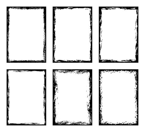 Grunge Rectangle Border Frame Collection 21517319 Vector Art At Vecteezy