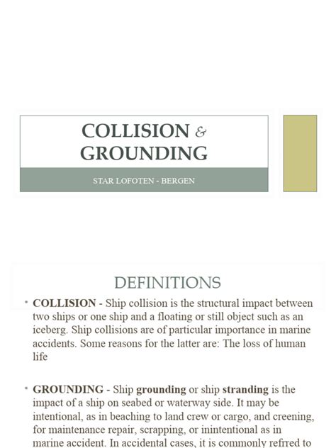 Collision And Grounding Download Free Pdf Ships Marine Salvage