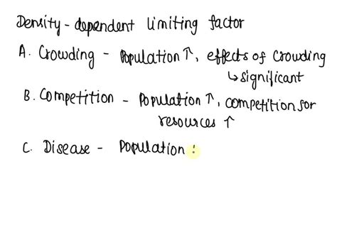 Density Dependent Limiting Factors Examples
