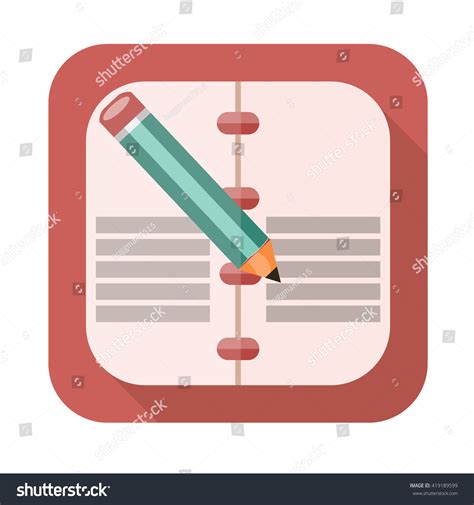 Notepad App Icon Stock Vector Royalty Free Shutterstock