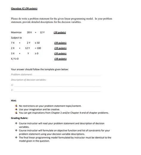 solved question 1 50 points please do write a problem