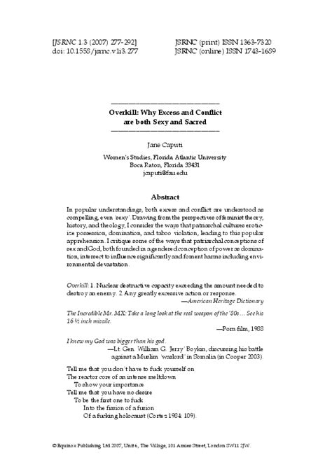 Pdf The Naked Goddess Pornography And The Sacred