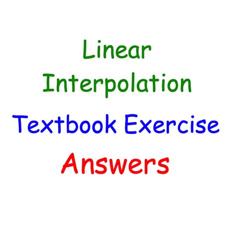 Linear Interpolation Corbettmaths