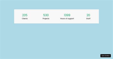 React Data Counters Codesandbox