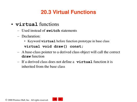 Ppt Chapter 20 Virtual Functions And Polymorphism Powerpoint Presentation Id6774586