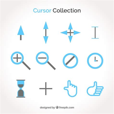 Free Vector Flat Cursor Collection