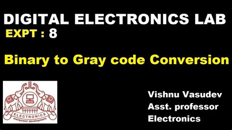 Binary To Gray Code Conversion Youtube