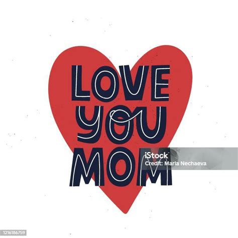 엄마 견적을 사랑해요 카드 T 셔츠 배너에 대한 심장 배경손으로 그린 벡터 레터링 기타의 날 컨셉 T 셔츠에 대한 스톡 벡터 아트 및 기타 이미지 Istock