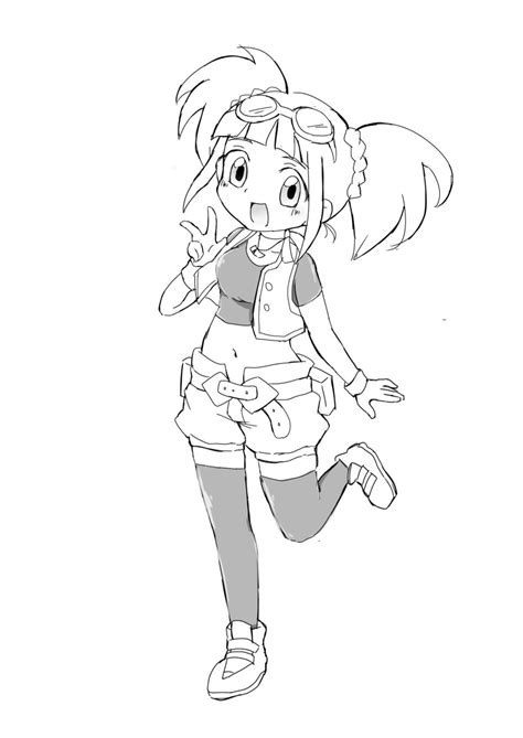 Tatsuno Malm Dinosaur King Glasses Glasses On Head Jacket Long Hair Shorts Twintails