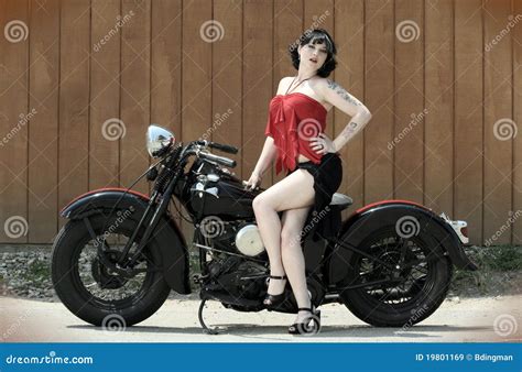 Rockabilly Pin Up Motorcycle