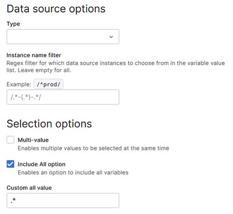 Data Source Variable Works With Single Election But Not With All Or Multi Dashboards Grafana