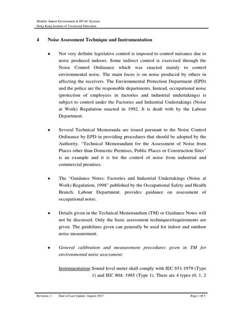 Lecture 7 Acoustics Noise Assessment Technique And Instrumentation Pdf Sound Metrology