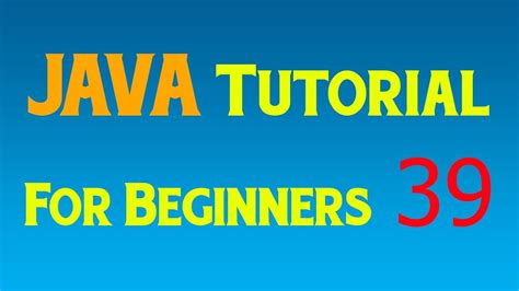 Java Tutorial For Beginners 39 Abstract Classes And Methods Youtube