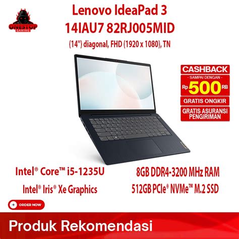 Jual LAPTOP Lenovo Ideapad Slim 3 3i Intel Core I5 AMD Ryzen 5 GARANSI RESMI BNIB Shopee Indonesia