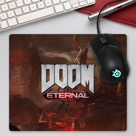 Коврик для мышки Doom Eternal Logo купить с доставкой по выгодным ценам в интернет магазине