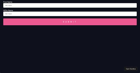 React Hook Form Js Forked Codesandbox
