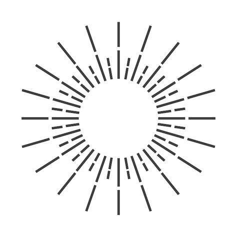 Premium Vector Sunburst Vector Black Color Line