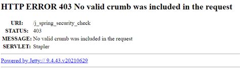 Error 403 No Valid Crumb Was Included In The Request Rjenkinsci
