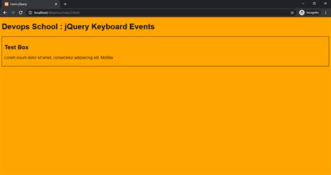 Jquery Keyboard Events An Jquery For Beginners