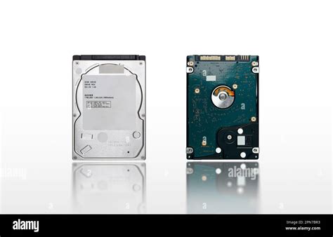 Close Up Front And Back Of Hard Disk Drive 25 Inch Isolated On White