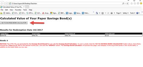 Individual Savings Bond Wizard