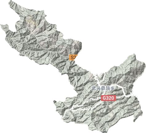 北斗彝族乡高清地形地图