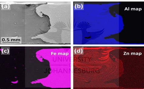 Eds Mapping Of Element Distributions A The Analysed Region B