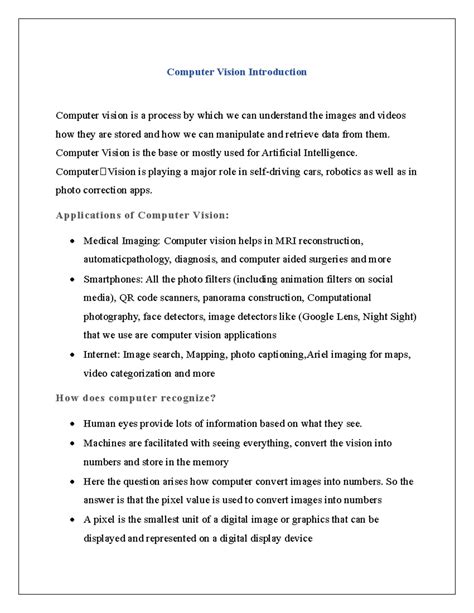 Computer Vision Introduction Computer Vision Introduction Computer