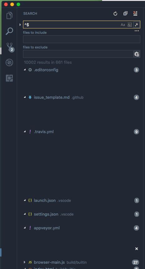 Lack Of Information When Searching For Empty Lines · Issue 42749 · Microsoftvscode · Github