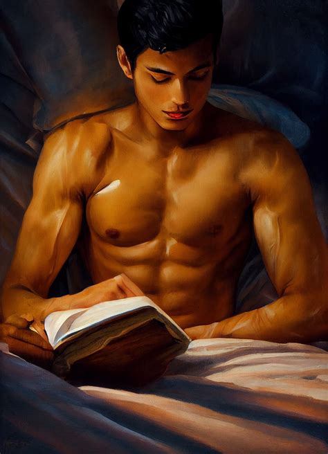 A Tanned Young 20 Year Old Male Reading In Bed By Toxicsquall On Deviantart