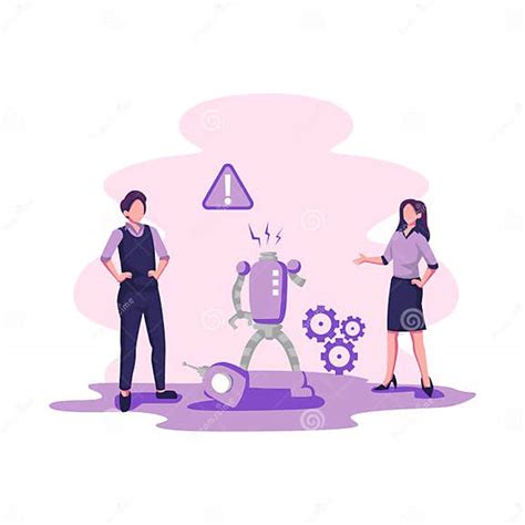 Defective Product Flat Style Vector Illustration Design Stock Vector