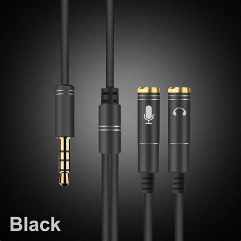 2 In 1 3 5mm Headphone Mic Audio Y Splitter Cable Male To Dual Female Converter Adapter